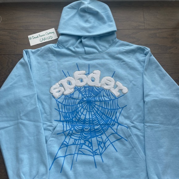 Sp5der | Sweaters | Sp5der Hoodie Blue Brand New | Poshmark